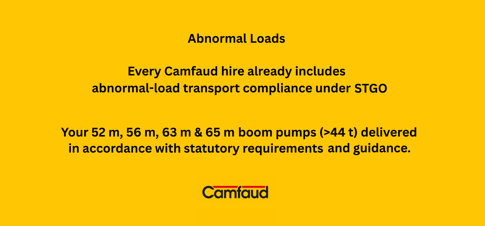 STGO Compliance for Abnormal Loads as Standard | Camfaud